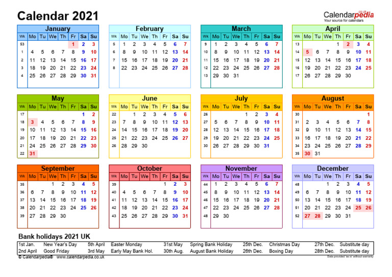 Calendar 2021 Landscape Year | PDF Calendar 2021 Landscape Year | PDF