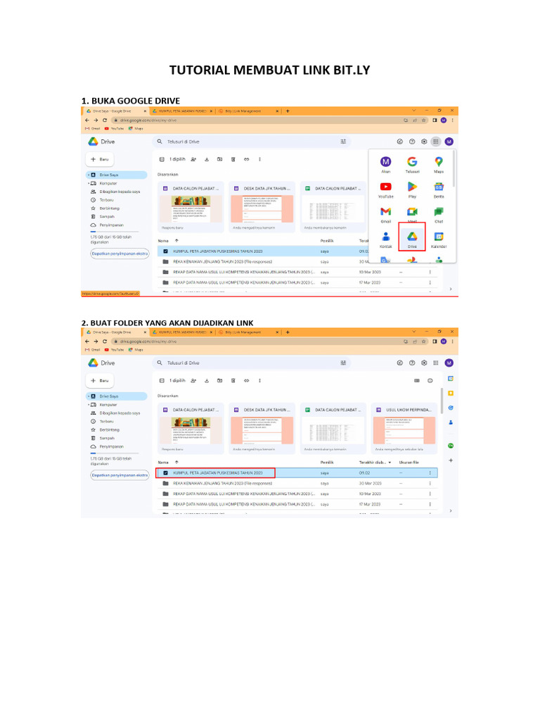 Tutorial Membuat Link Bitly | PDF