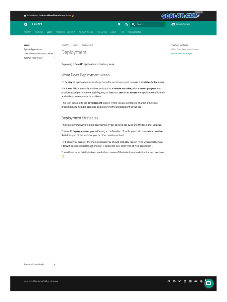Fastapi Tiangolo Com Deployment Pdf Cloud Computing World Wide Web