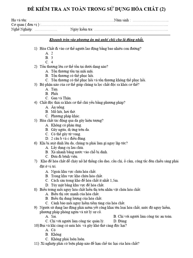 BKT NHÓM 3 -Hóa chất | PDF