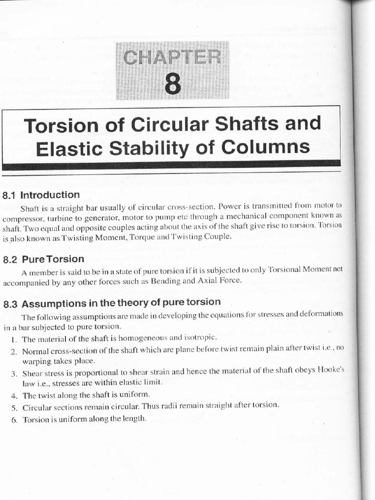 Torsion of Circular Shafts | PDF