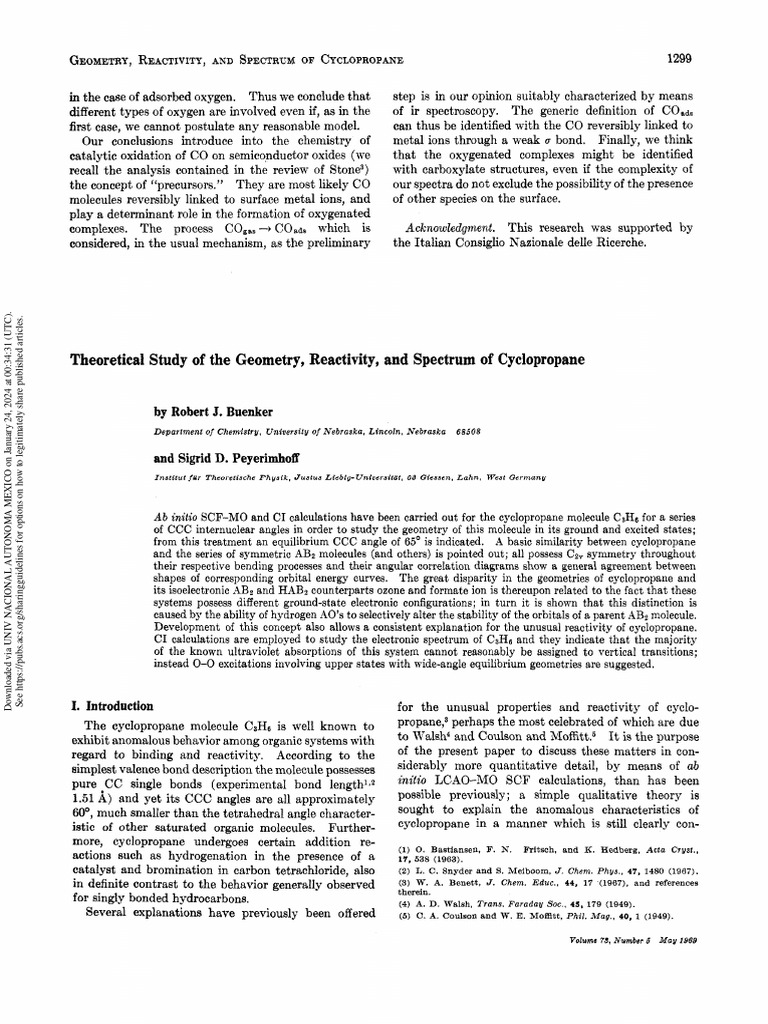Buenker Peyerimhoff 2002 Theoretical Study of The Geometry Reactivity ...