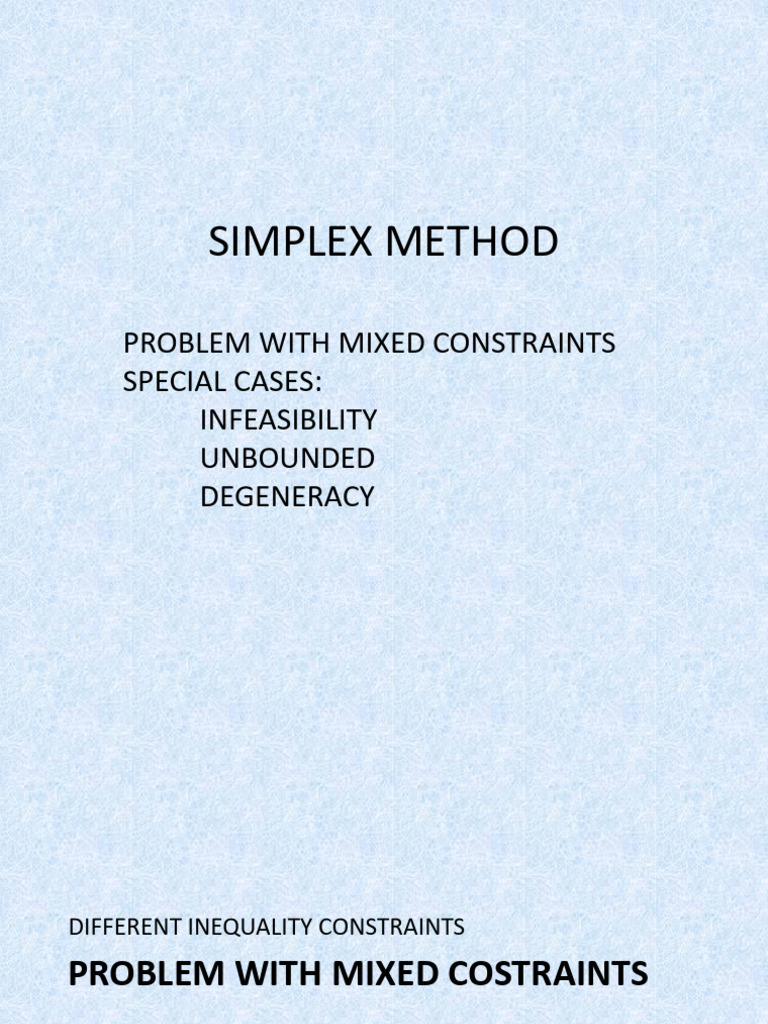 QT PPT Simplex 4 | PDF | Mathematical Optimization | Numerical Analysis