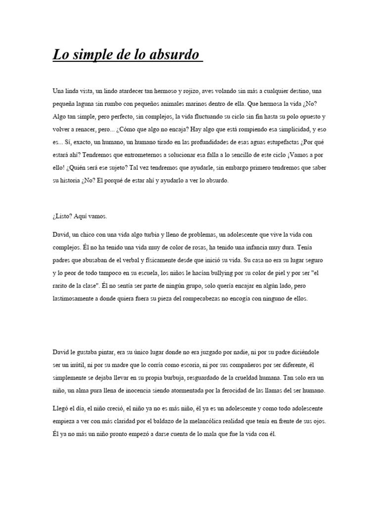 Lo Simple de Lo Absurdo | PDF | Albert Camus