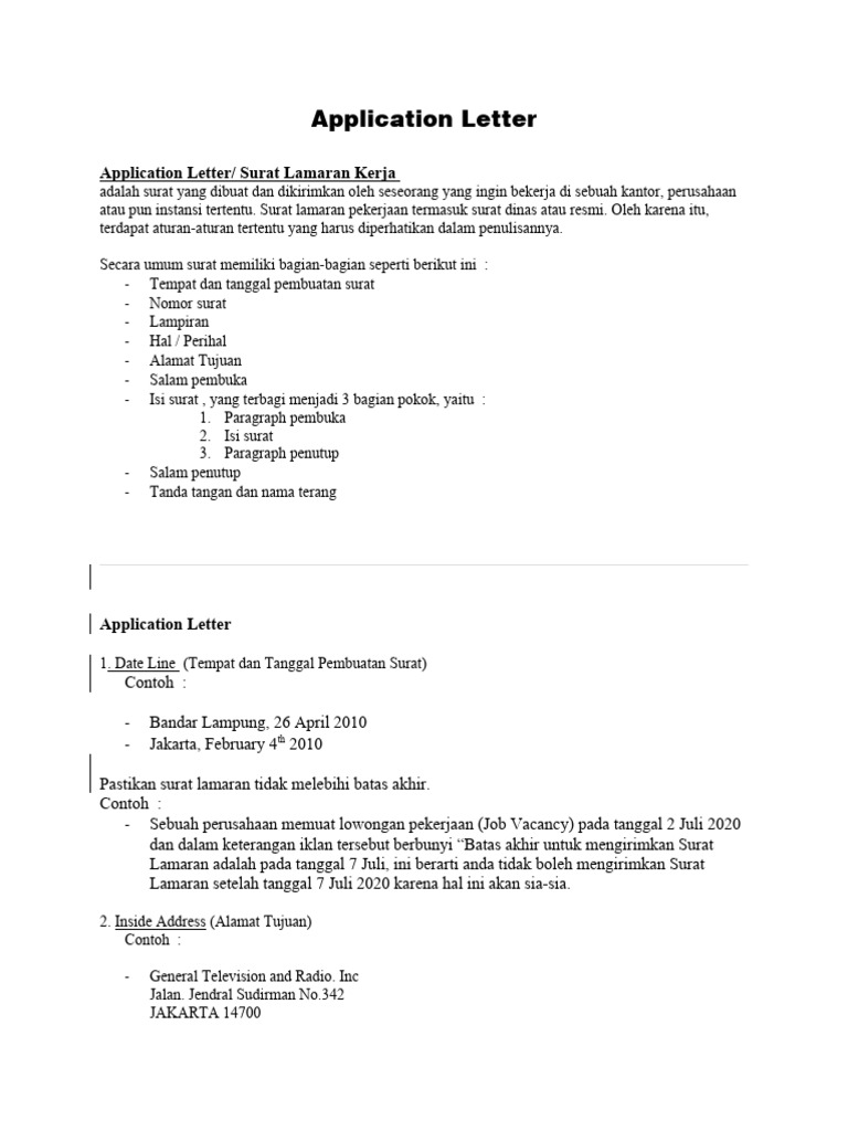 Application Letter (Theory) | PDF