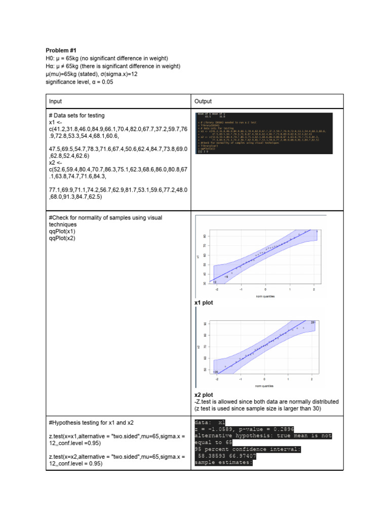Problem #1 | Download Free PDF | Scientific Method | Statistical Inference