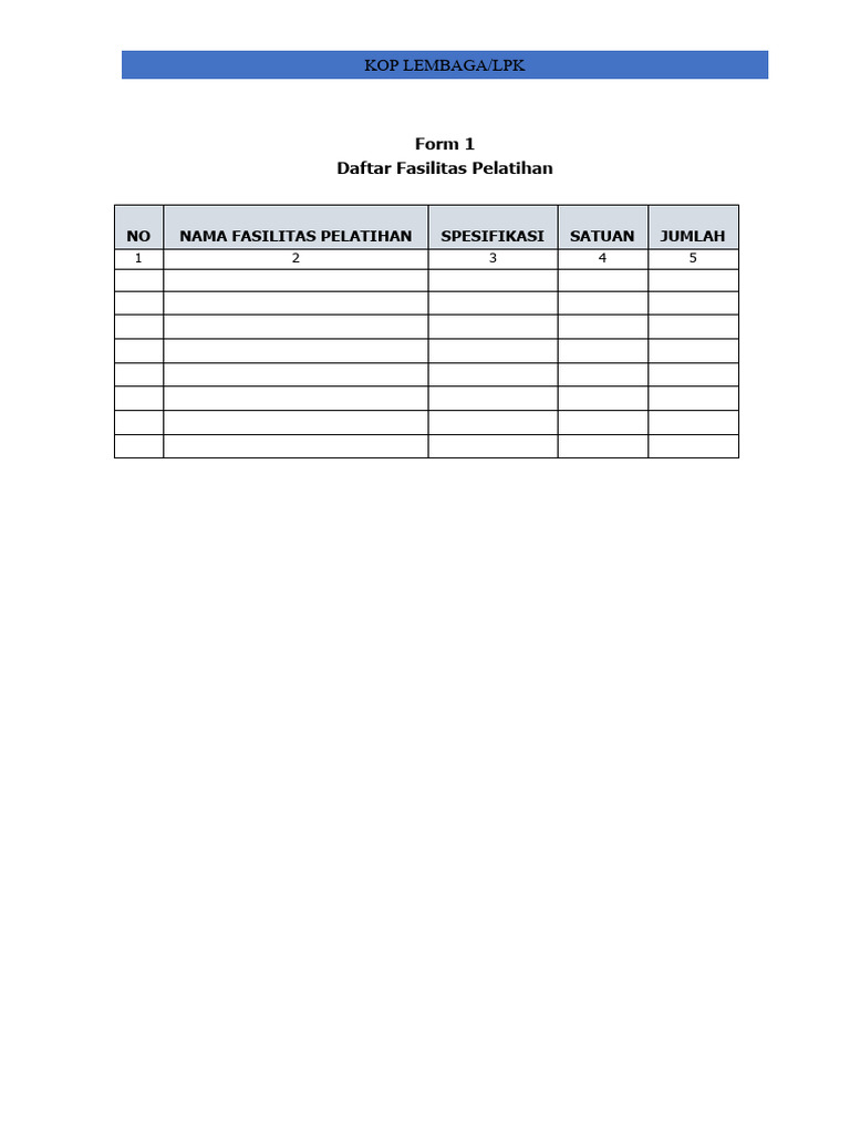 Formulir Pemeliharaan Fasilitas | PDF | Teknologi & Rekayasa