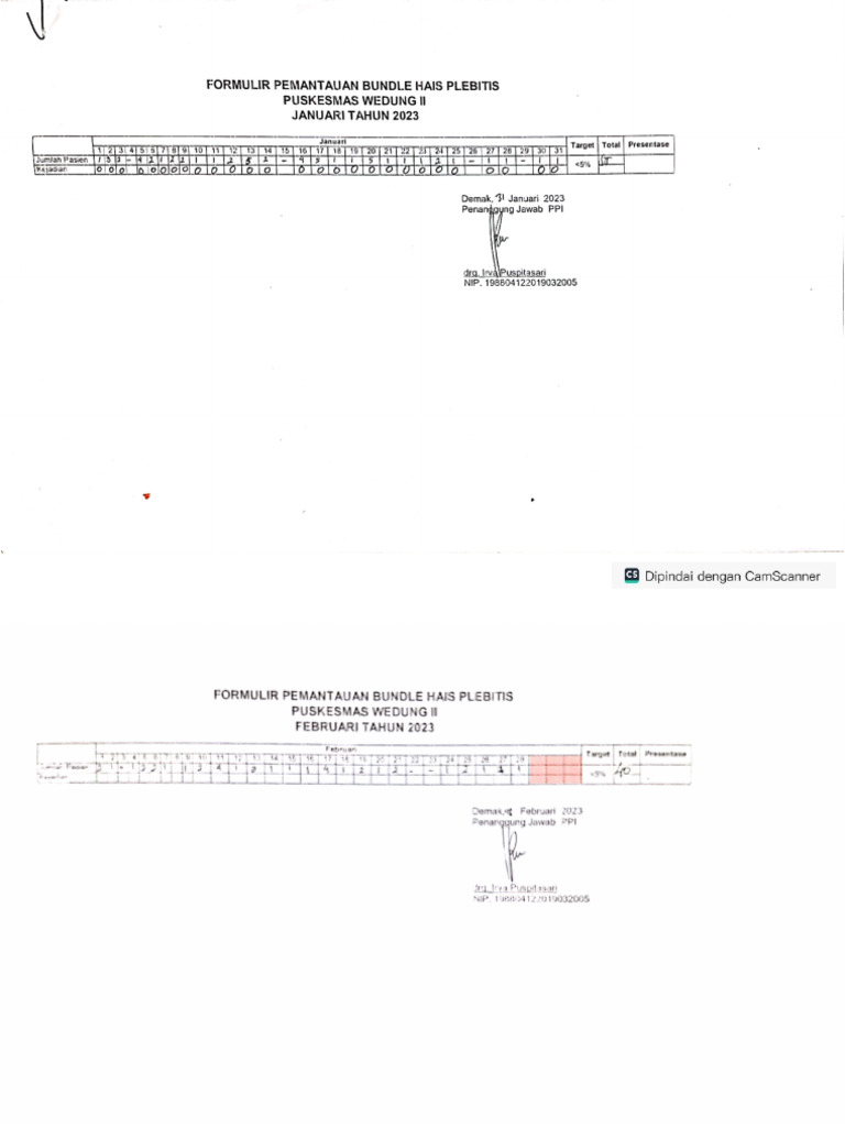 5.5.1.b PEMANATAUAN SURVEILENS BUNDLE HAIS PLEBITIS | PDF