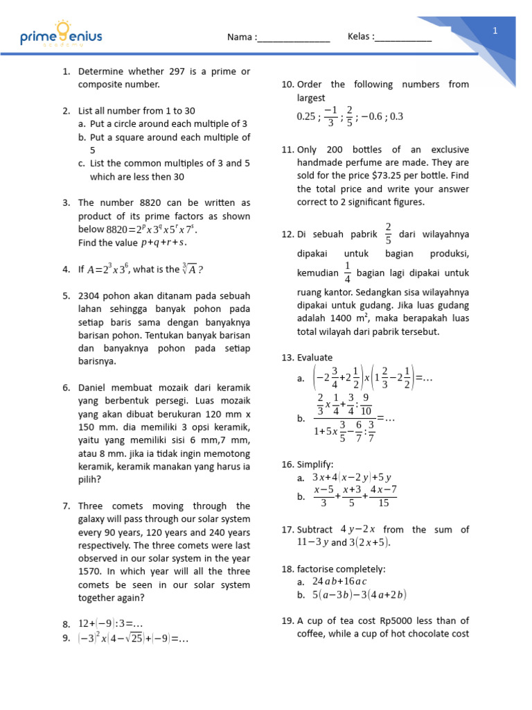 Algebra | PDF | Speed | Mathematics