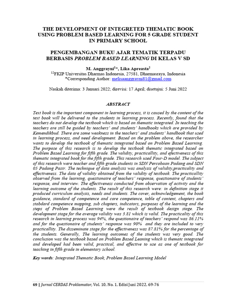 117-Article Text-345-1-10-20220930 | PDF | Cognition | Learning