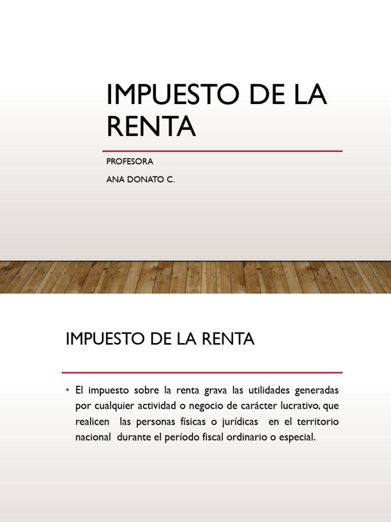 Impuesto de La Renta B Clase 7 | PDF