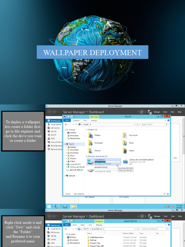07 Wallpaper Deployment | PDF | Group Policy | Information Technology