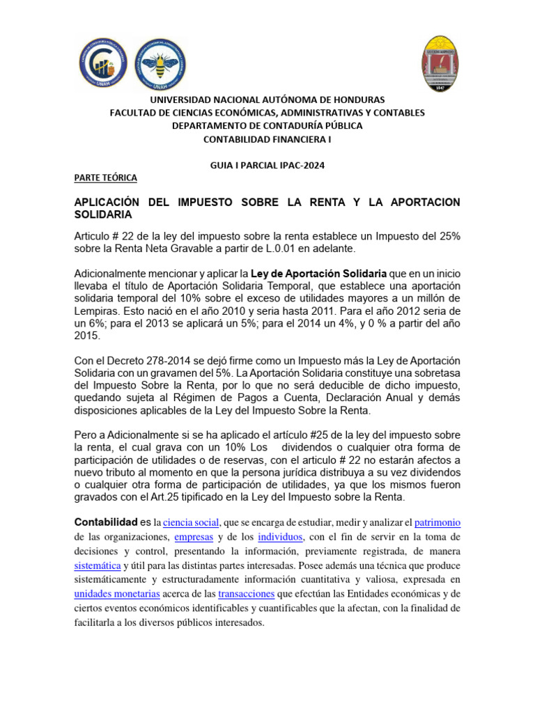 Guia I Pac 2024 Contabilidad Financiera | PDF | Contabilidad | normas internacionales de ...