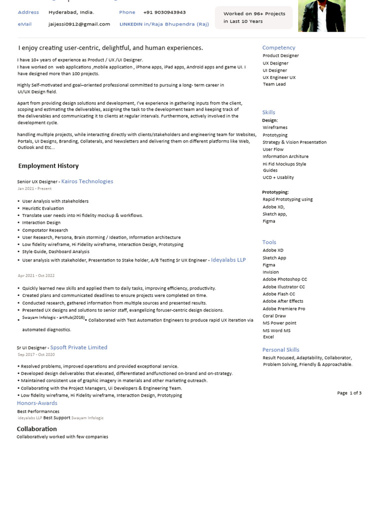 Raja CV | PDF | Mobile App | Human Communication