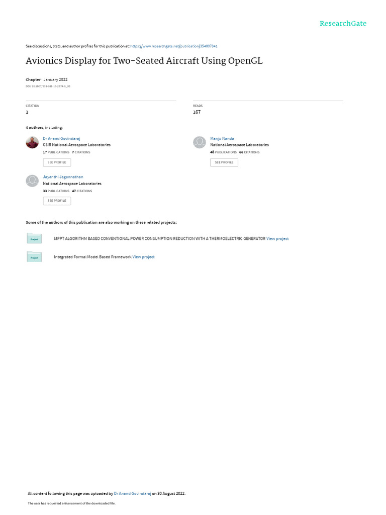 Avionics Display For Two-Seated Aircraft Using OpenGL | PDF | User ...