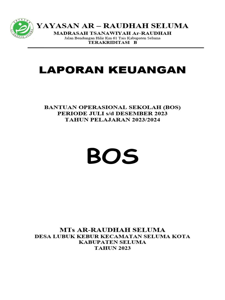 Cover Laporan Bos | PDF