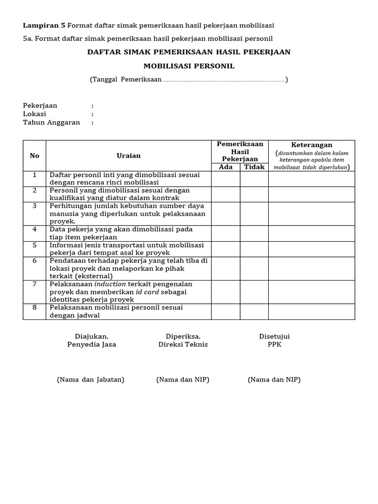 Format Daftar Simak (Lampiran 5) | PDF | Pengelolaan Keuangan & Uang ...