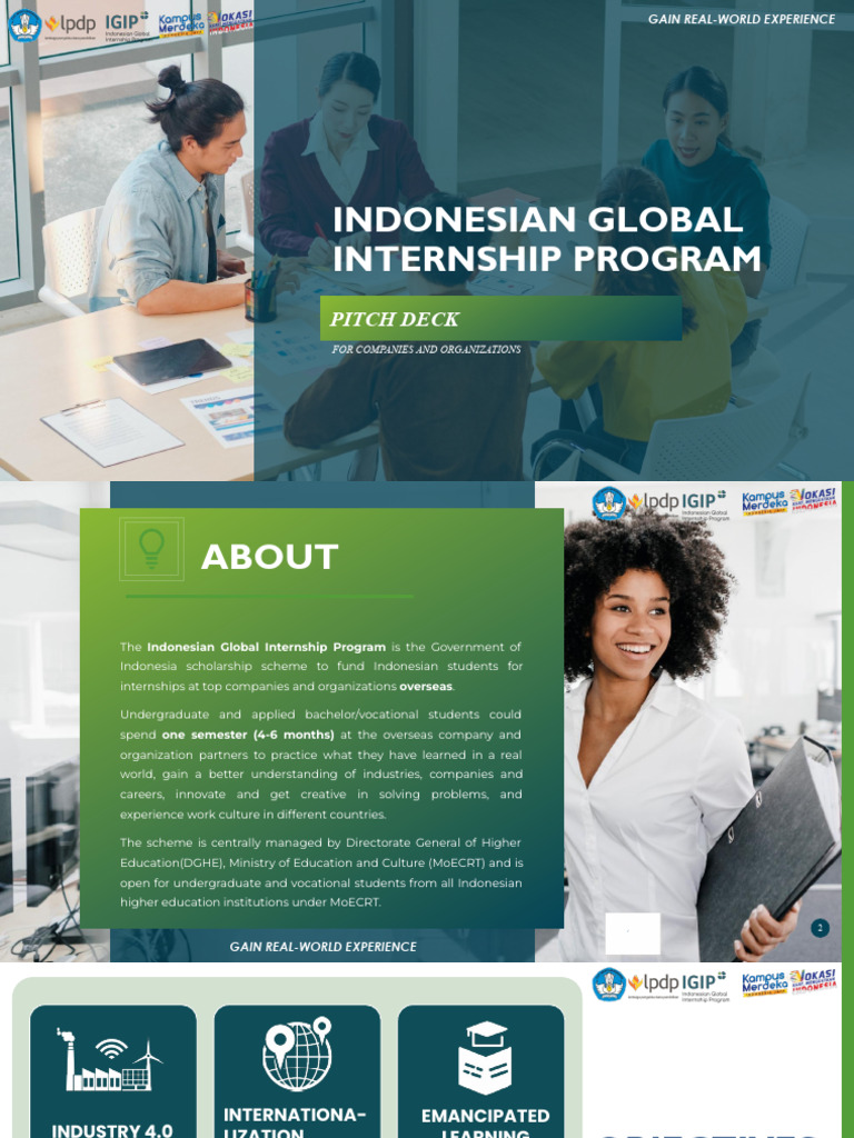 Pitch Deck For Company - IGIP | PDF | Internship | Job Hunting