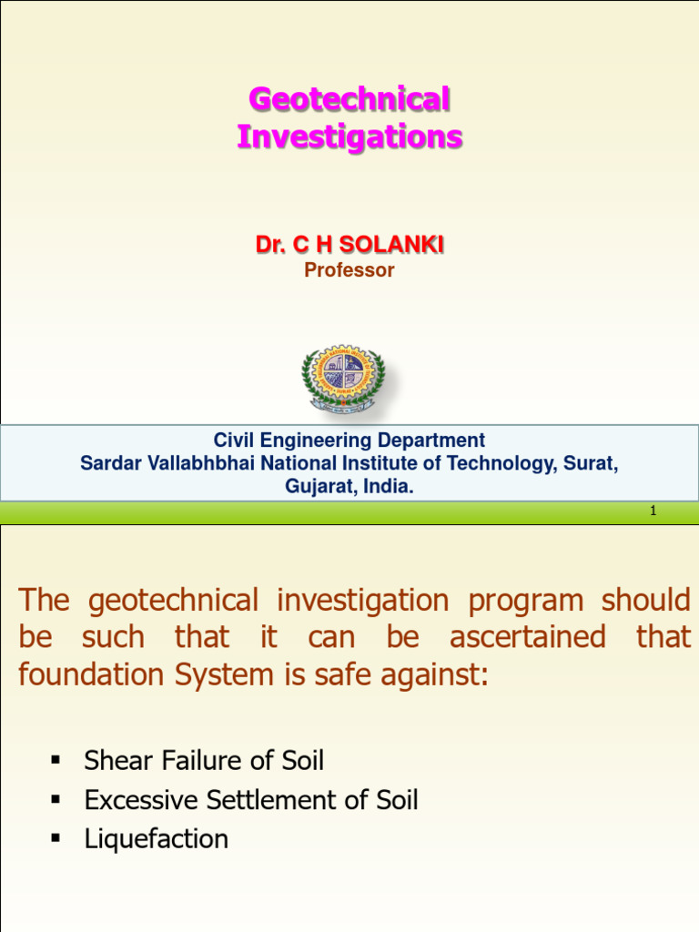 Geotechnical Investigation | PDF | Geotechnical Engineering | Soil Science Geotechnical Investigation | PDF | Geotechnical Engineering | Soil Science
