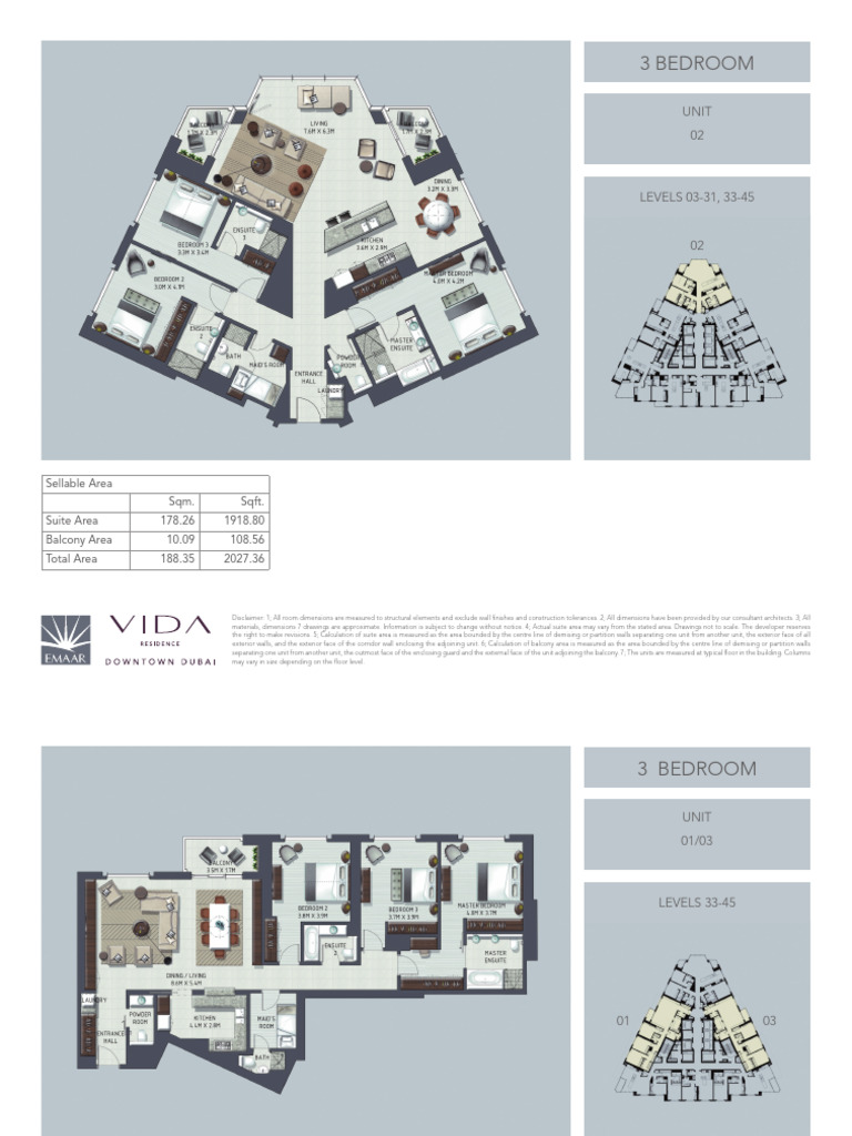 Vida Downtown Floorplans v3 | PDF | Wall | Buildings And Structures