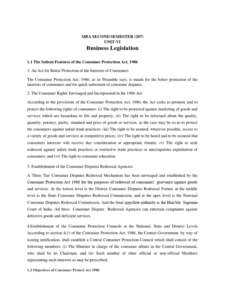 MBA (Unit-VI) 2nd Sem | PDF | Jurisdiction | Appeal MBA (Unit-VI) 2nd Sem | PDF | Jurisdiction | Appeal