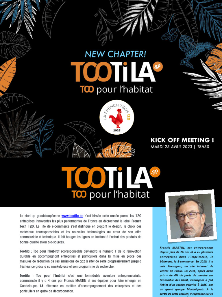 Lancement de Tootila : Nouvelle ère écoresponsable | PDF ...
