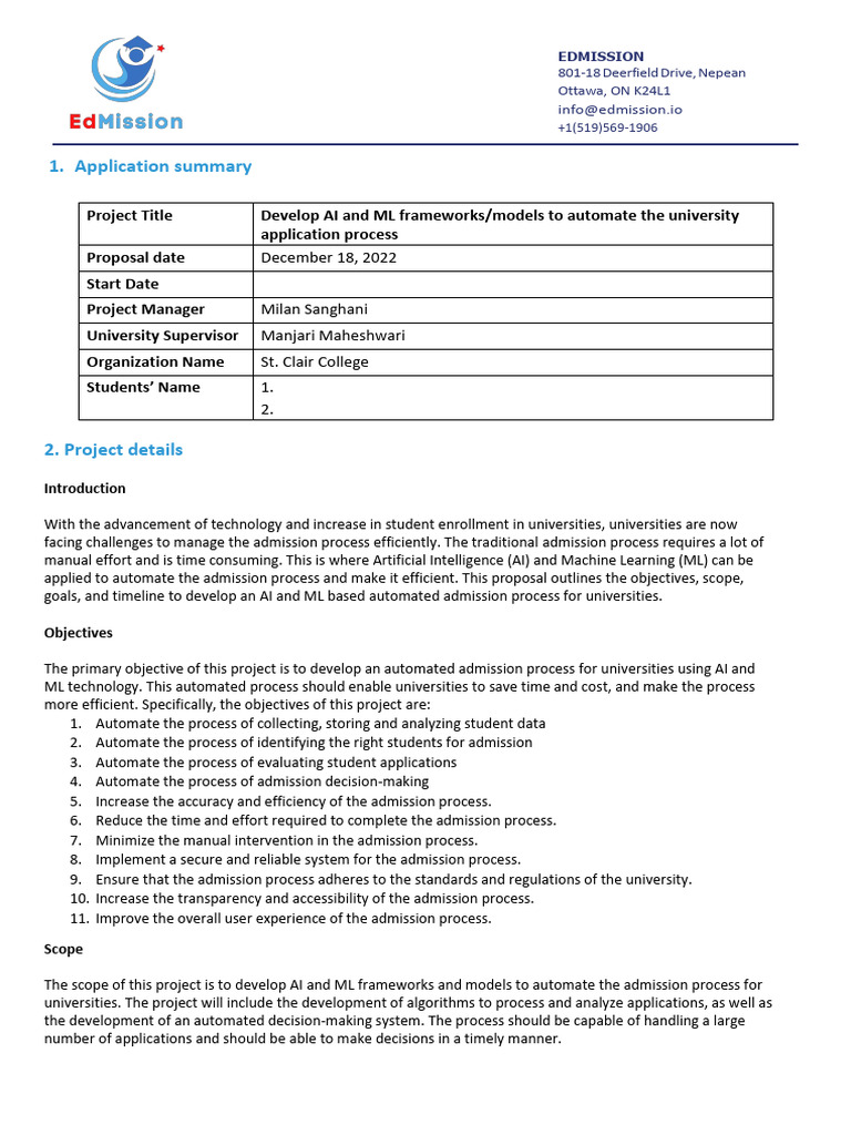 St. Clair Project Proposal - SAAS | PDF | Machine Learning | Artificial ...