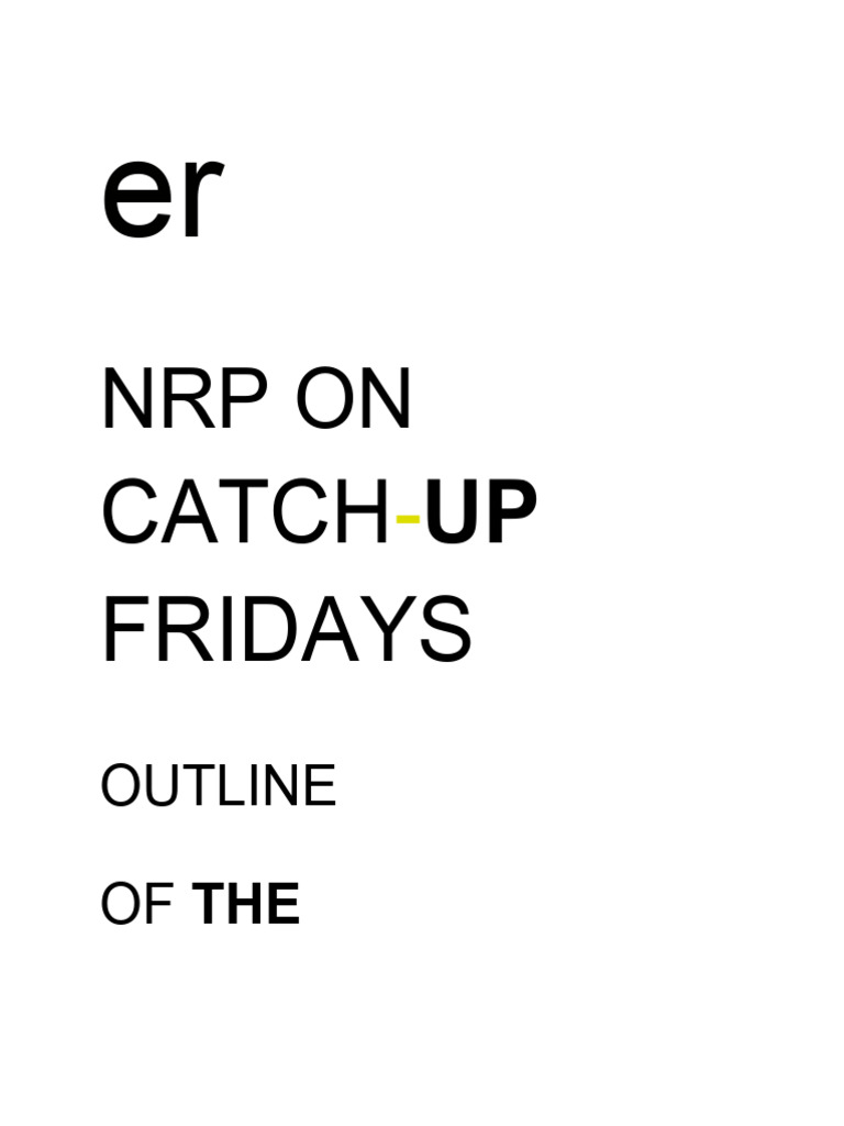 NRP On Catch Up Fridays For Deped | PDF | Educational Assessment | Literacy NRP On Catch Up Fridays For Deped | PDF | Educational Assessment | Literacy