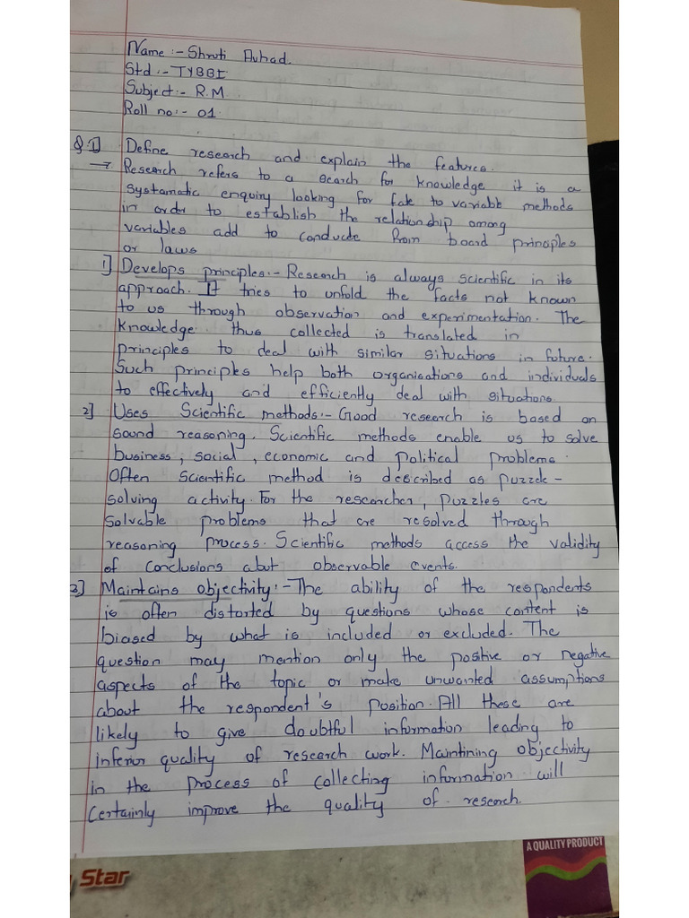 RM Assignment #1 | PDF