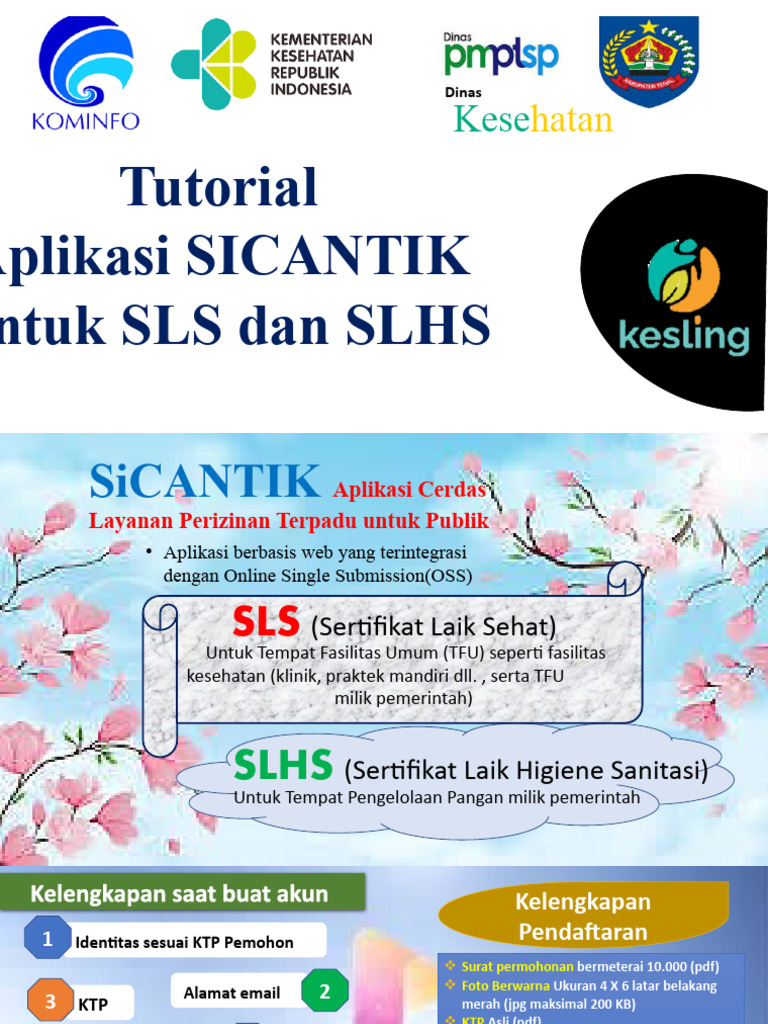 Tutorial Sicantik SLS SLHS | PDF