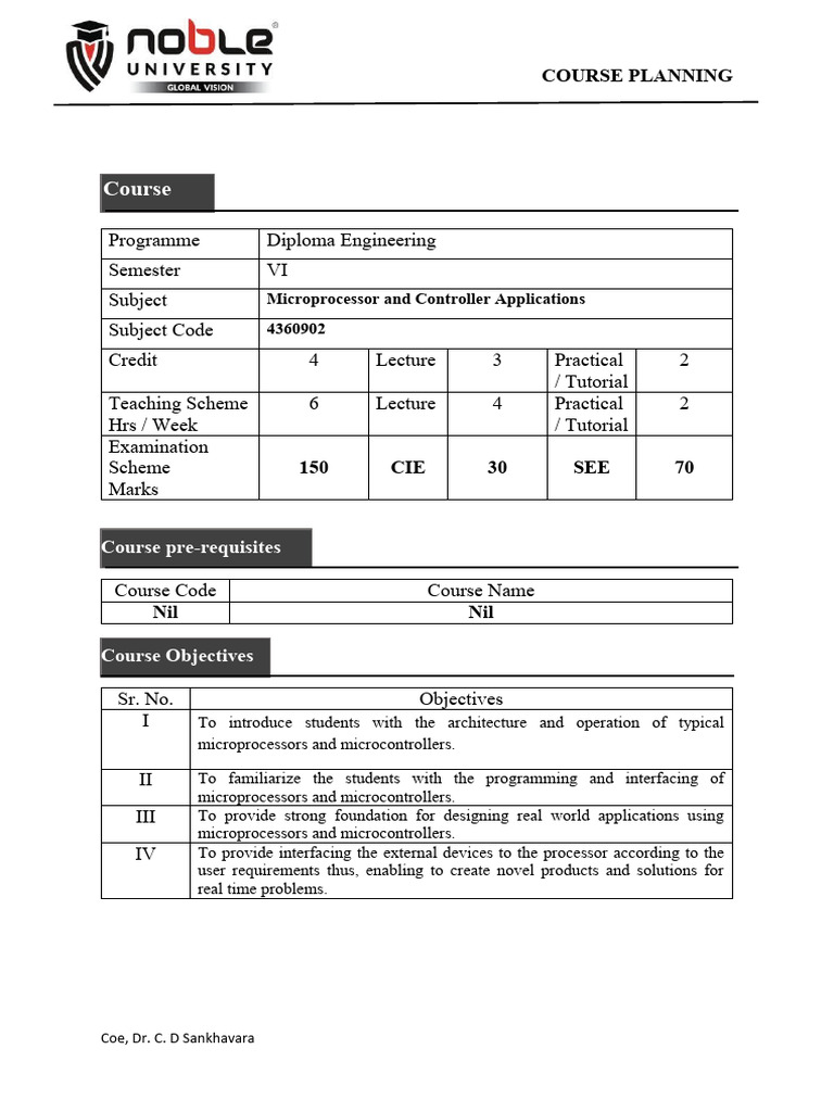 Lesson Planning MP Dilpma - Suresh Tank | PDF | Microcontroller | Programmable Logic Controller