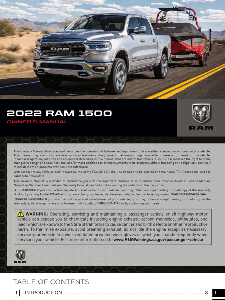 2022 RAM 1500 Manual | PDF | Trailer (Vehicle) | Vehicle Technology