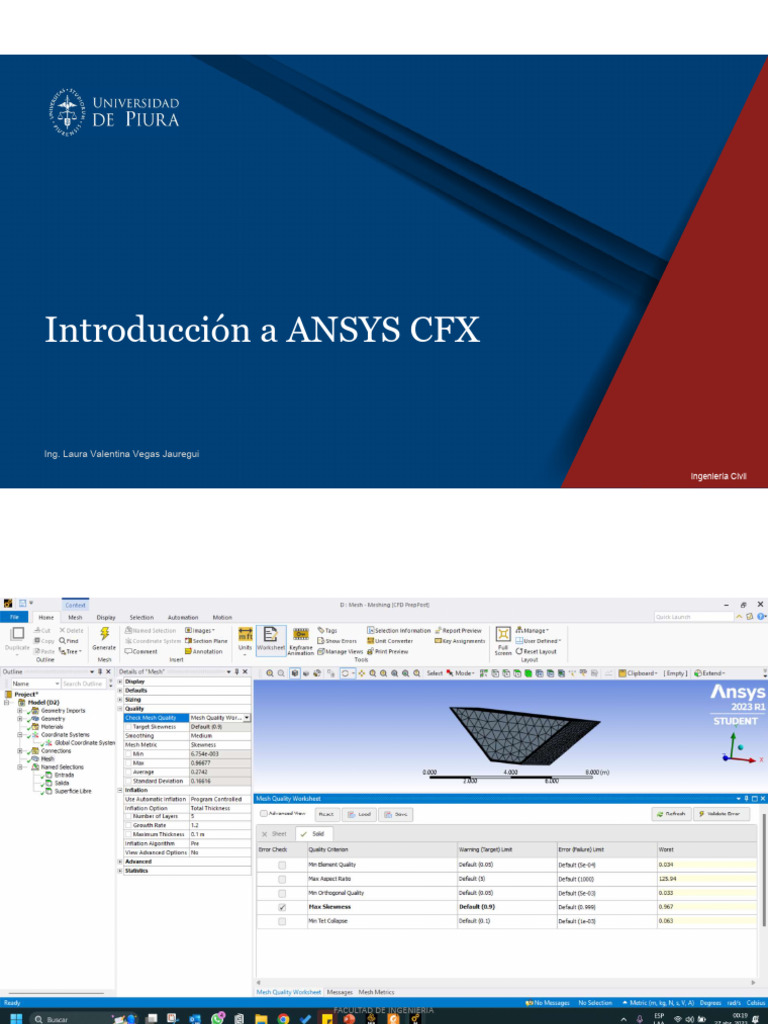 Introducción A ANSYS CFX - Malla (2de2) | PDF | Ingeniería | Geometría