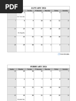 2026 Printable Landscape Monthly Calendar | PDF | Observances