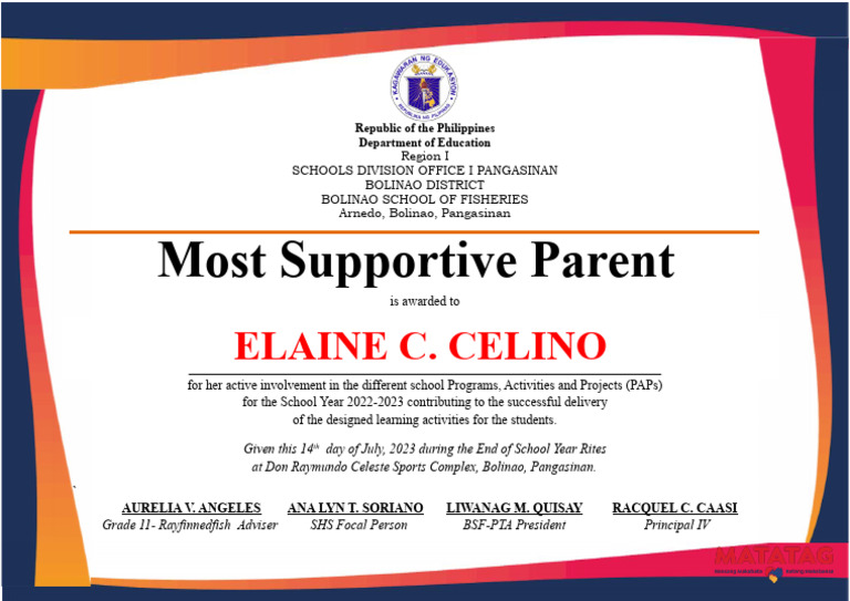 Certificate Most Supportive | PDF