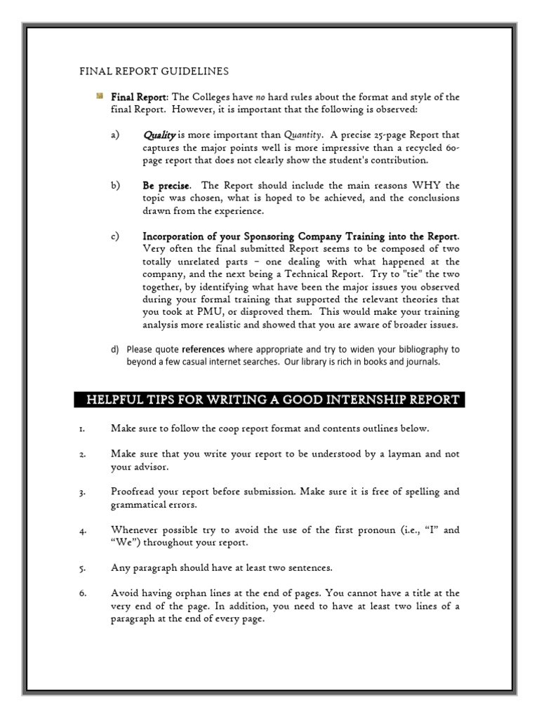 FINAL REPORT GUIDELINES - Final Report Guidelines | PDF | Paragraph | Human Communication