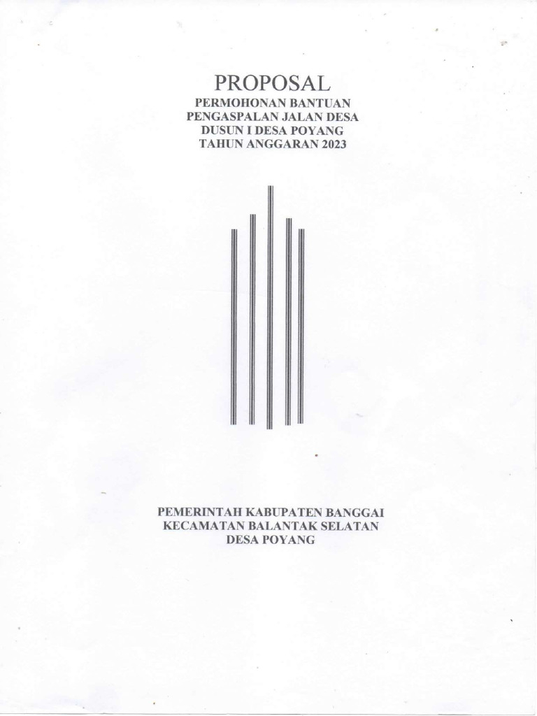 Proposal Permohonan Pengaspalan Jalan Desa Compressed Pdf