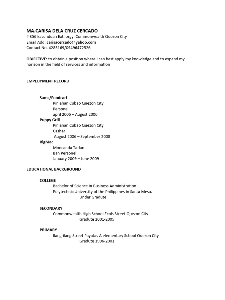 Resume Apply 1 1 | PDF