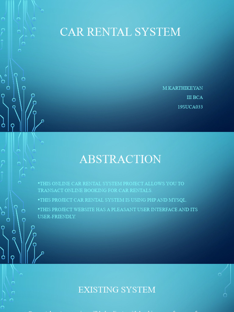 Car Rental System | PDF | User (Computing) | Login