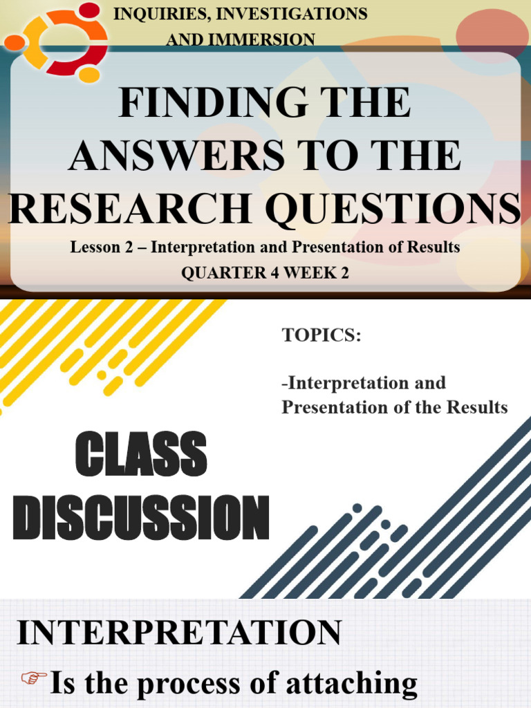 Interpreting and Presenting Research Data | PDF | Level Of Measurement ...