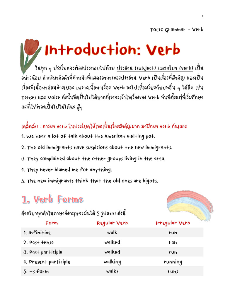 TOEIC Grammar - Verb | PDF