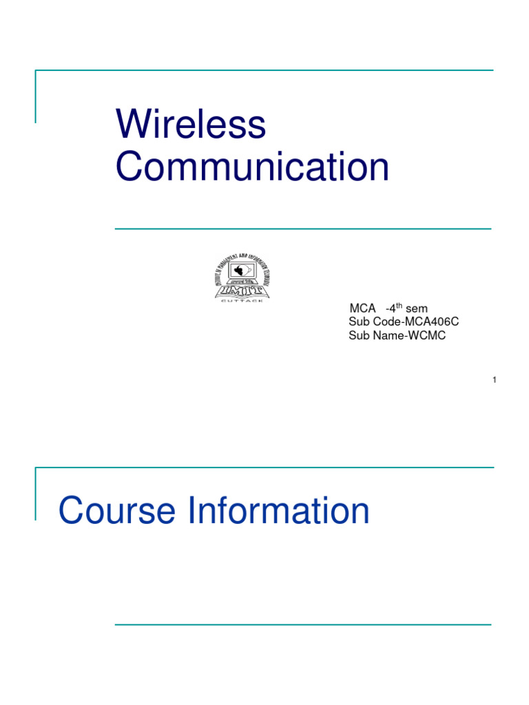 WCMC | PDF | Cellular Network | Radio