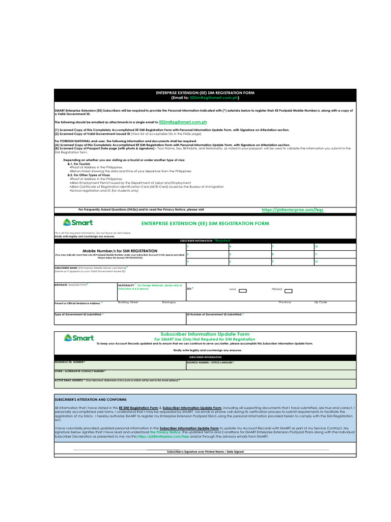 Ee Sim Card Registration v11 041223 | PDF | Identity Document | Access ...