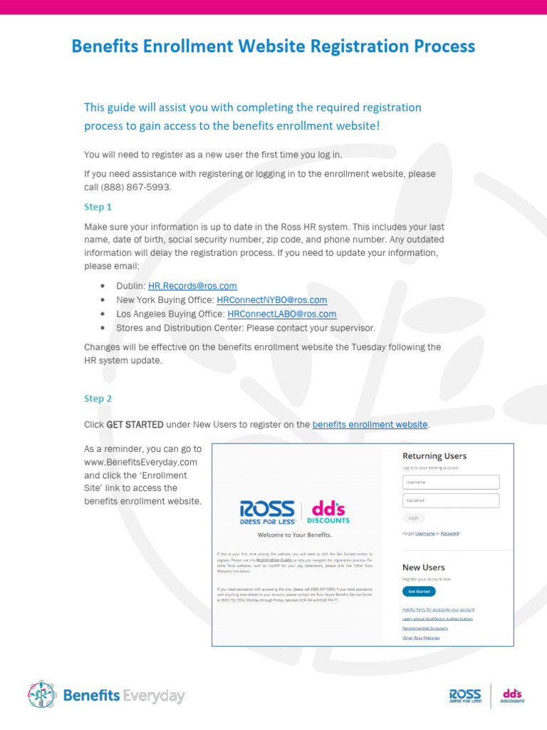 Benefits Enrollment Registration Guide | PDF | Password | Login