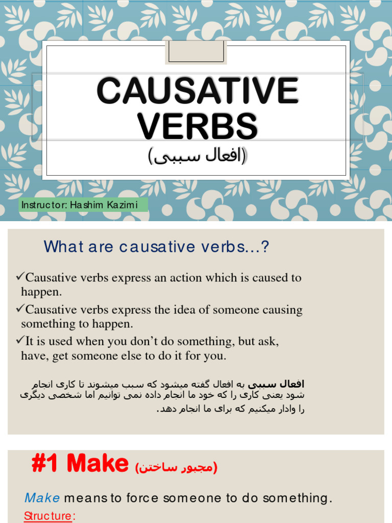 Causative-Verbs | PDF | Linguistics | Syntax