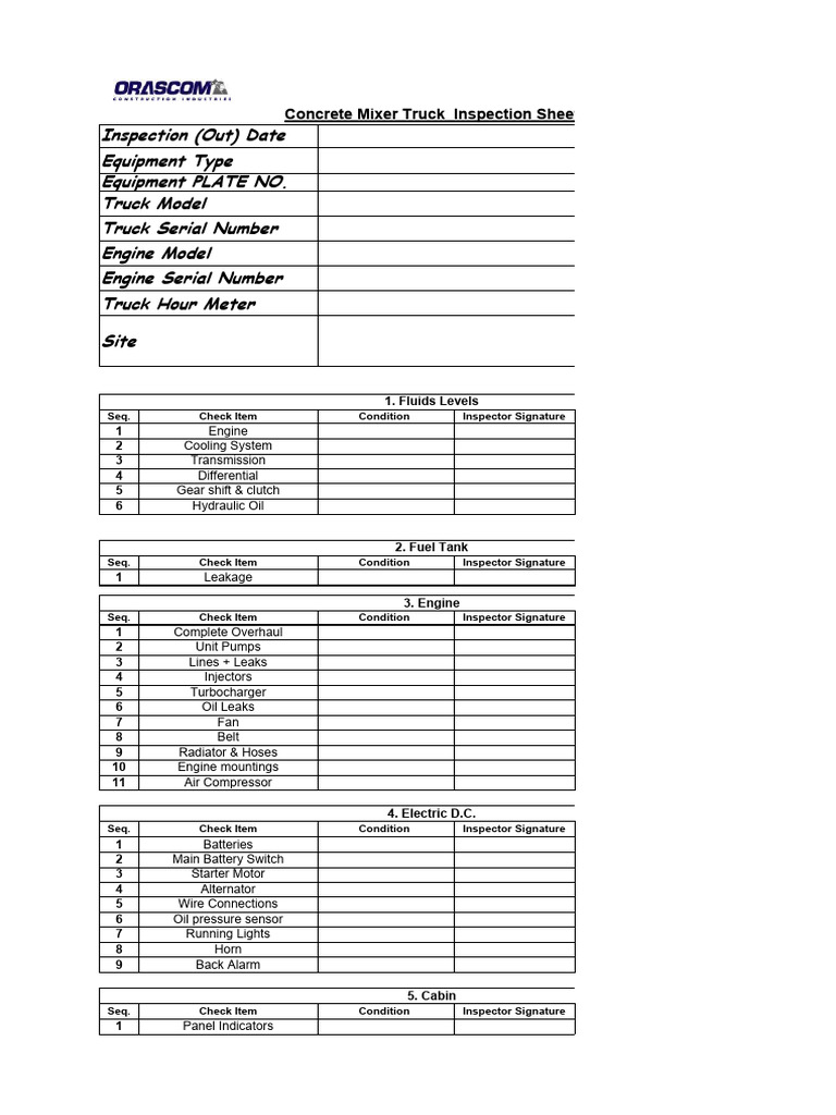 Mixer Inspection Report | PDF