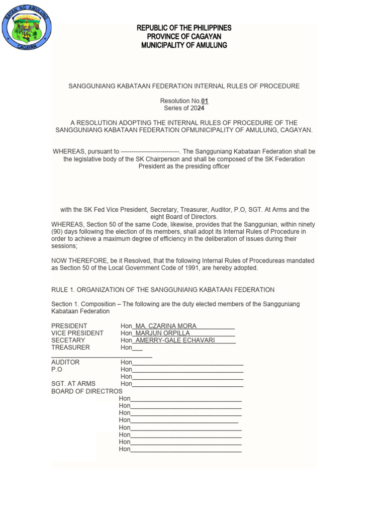 Irp Fed | PDF | Quorum | Government