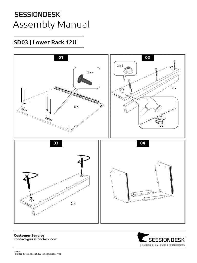 Sessiondesk Assembly Instructions SD03 | PDF