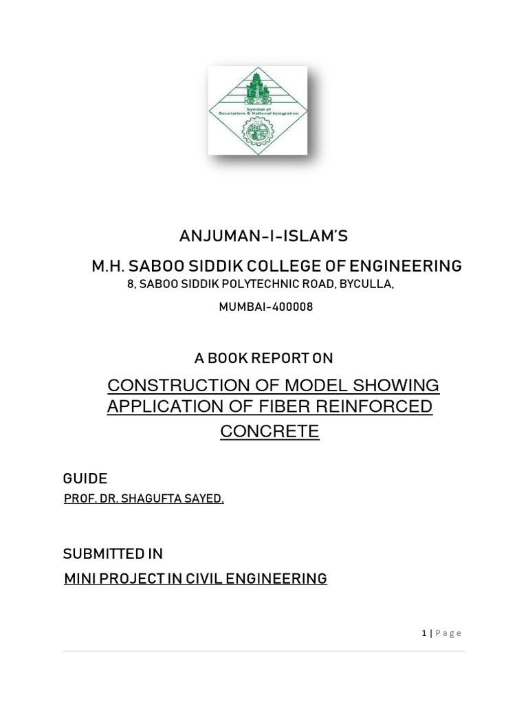 Fibre Reinforced Concrete | PDF | Concrete | Composite Material