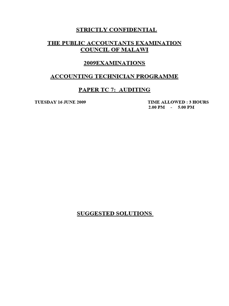 TC7 (Q) June2 | PDF | Audit | Internal Control